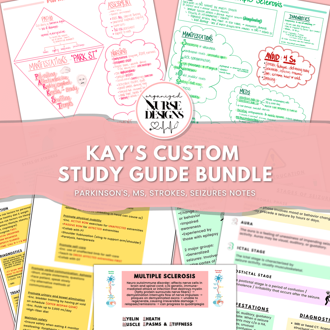 Custom Nursing Templates, Nursing School Study Guides, Nurse Report ...
