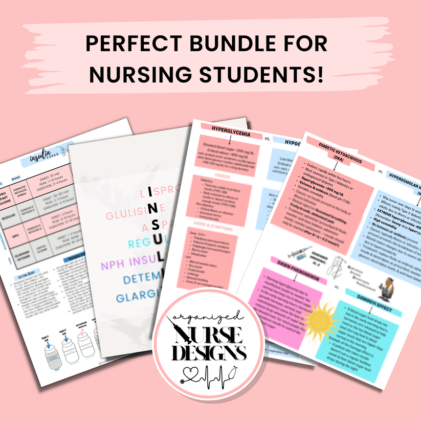 Insulin Cheat Sheet & Diabetes Nursing School Study Guide, Nursing ...