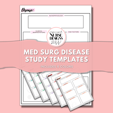 Nursing School Study Templates – OrganizedNurseDesigns